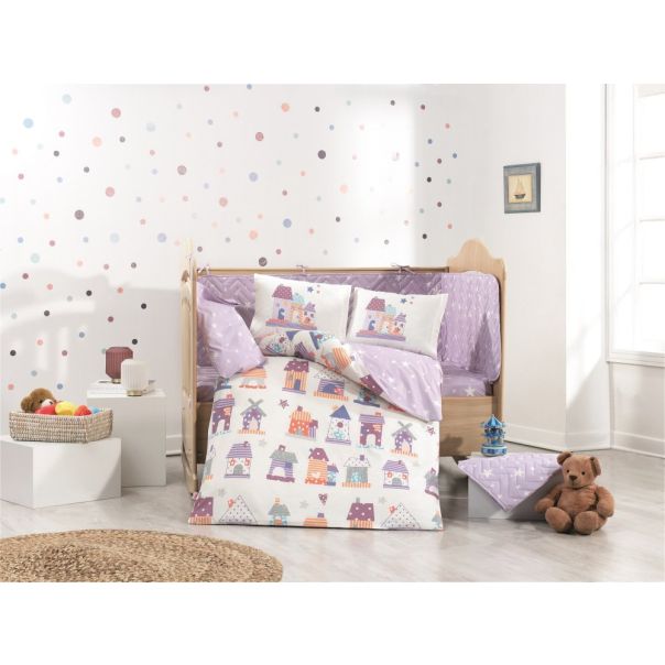 L`ESSENTIEL MAISON Posteljina za bebe Poplin Felix Purple