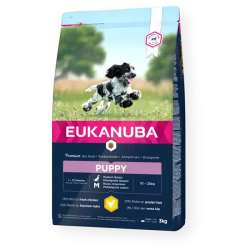 Eukanuba Dog Puppy Medium Breed Chicken 18 kg