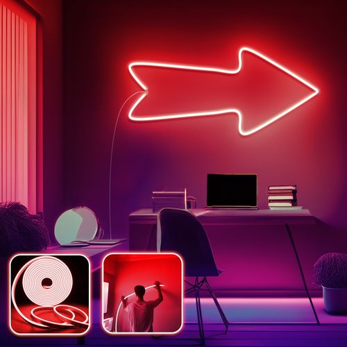 Arrow - Large - Red Red Decorative Wall Led Lighting