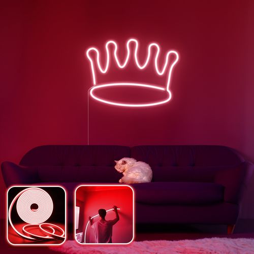 King - Large - Red Red Decorative Wall Led Lighting