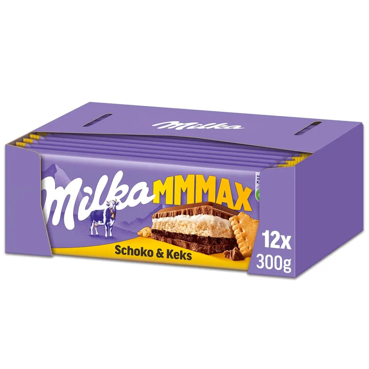 Milka Schoco&Biscuit Čokolada, 300g, 12 komada