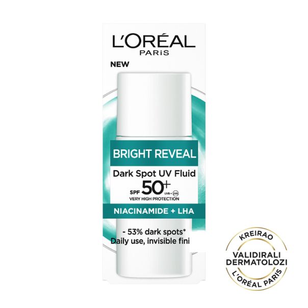 L'Oreal Paris Bright Reveal UV Fluid protiv tamnih fleka, 50 ml