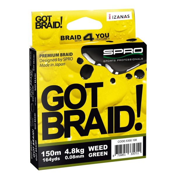 SPRO STRUNA GOT BRAID WEED 150M GREEN 0,08MM