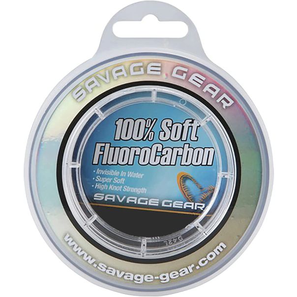 SAVAGE GEAR FLUOROCARBON SG SOFT 0,39MM , 35M -CLEAR