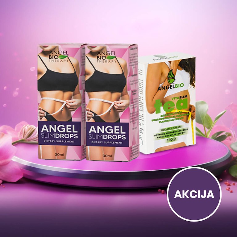 Akcija – 2 pakovanja Angel Slim Drops + čaj za mršavljenje