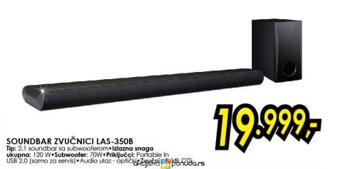 LG Soundbar zvučnici LAS350B, LG