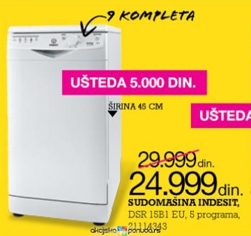 Sudomašina DSR 15B1 EU Indesit, Indesit