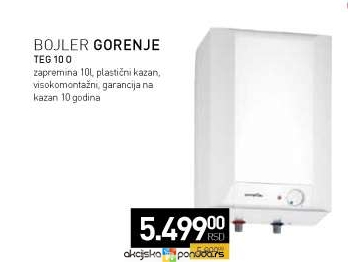 Protočni bojler Gorenje, TEG10 O, zapremina 10 l, Gorenje