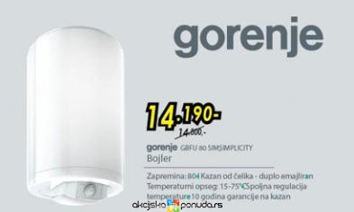 Gorenje bojler 80l G8FU 80 Simsimplicity, Gorenje