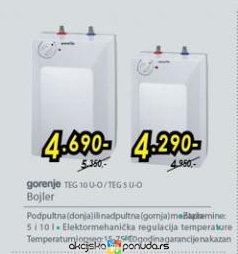 Gorenje bojler TEG 5 U-0, Gorenje