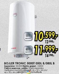 Bosch bojler Tronic 80 l 5000T 080L B, Bosch