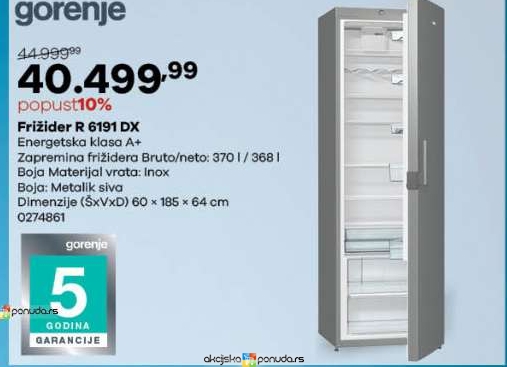 Gorenje frižider, R6191DX, Gorenje