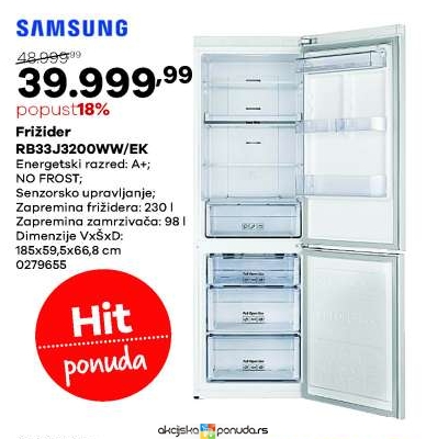 Frižider Samsung, RB33J320WW/EK, Samsung