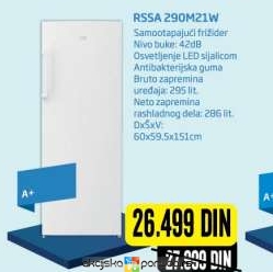 Frižider Beko RSSA290M21W, Beko