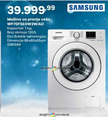 Veš mašina Samsung, WF70F5E0W2W/AD, Samsung