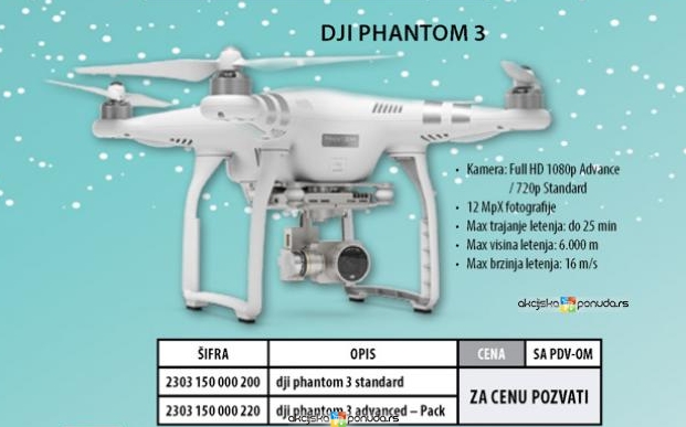 Dron DJI Phantom 3 sa HD kamerom, Phantom