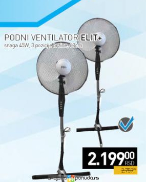 Podni ventilator Elit+, Elit