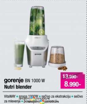 Nutri blender Gorenje, BN1000W, Gorenje