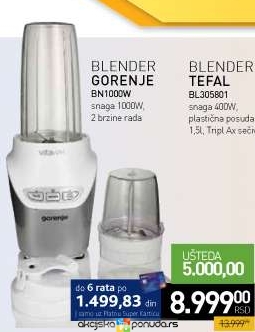 Blender Gorenje, BN1000W, Gorenje