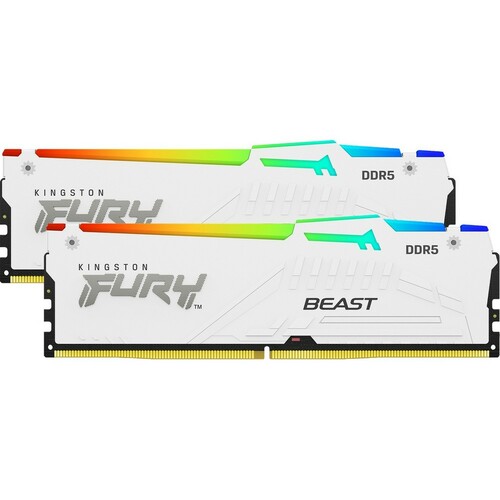 KINGSTON DIMM DDR5 32GB (2x16GB kit) 6000MT/s KF560C40BWAK2-32 Fury Beast White RGB XMP