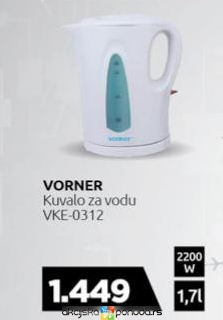 Kuvalo za vodu Vorner VKE-0312, Vorner