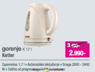 Ketler Gorenje K17l, Gorenje