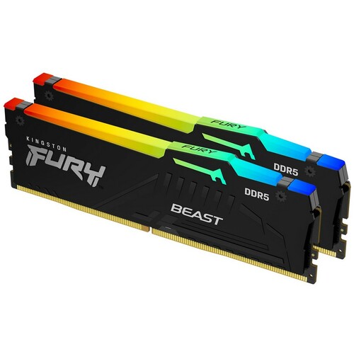 KINGSTON DIMM DDR5 64GB (2x32GB kit) 5600MT/s KF556C40BBAK2-64 Fury Beast RGB black