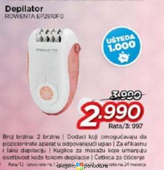 Rowenta depilator EP2810F0, Rowenta