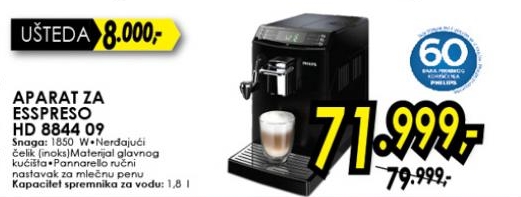 Philips aparat za espresso HD8844 09, Philips