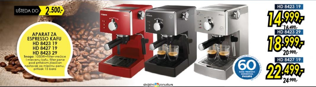 Philips aparat za espresso HD8423 19, Philips