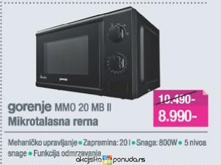 Mikrotalasna rerna Gorenje MMO20MBII, Gorenje