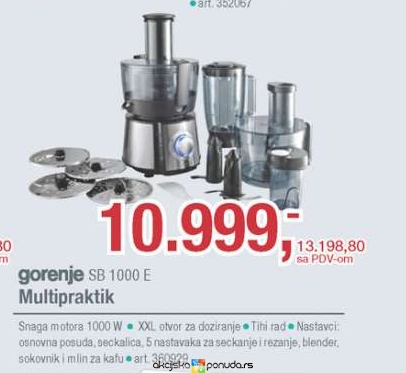 Multipraktik sokovnik Gorenje SB1000E, Gorenje