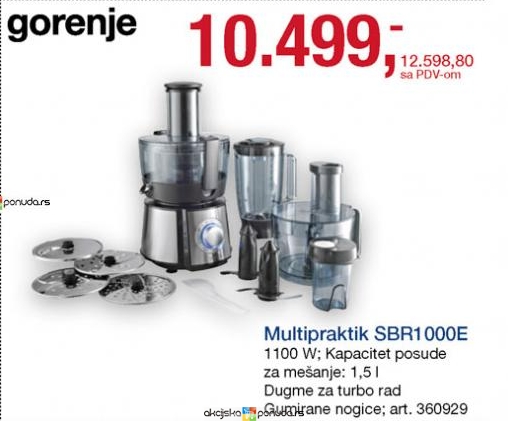 Gorenje multipraktik sokovnik SBR1000E, Gorenje