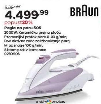 Pegla na paru Braun 505, Braun