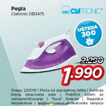 Pegla Clatronic DB3475, Clatronic