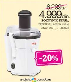 Sokovnik Tefal ZE350B38, Tefal