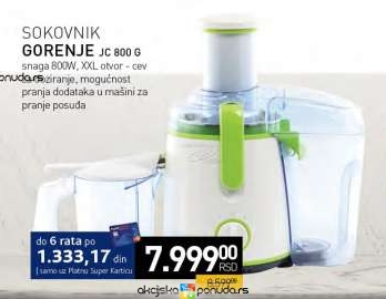 Sokovnik GOrenje JC800G, Gorenje