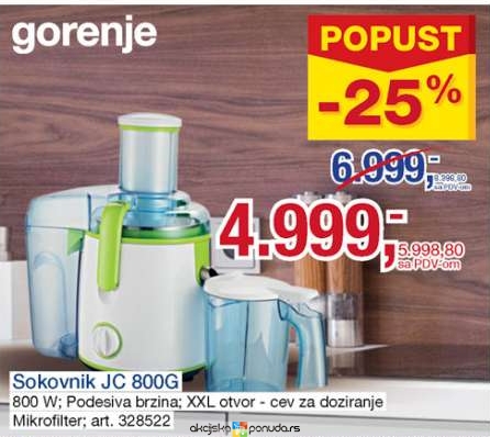 Gorenje sokovnik JC800G, Gorenje