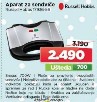 Aparat za sendviče Russell Hobbs, 17936-56, Russell Hobbs