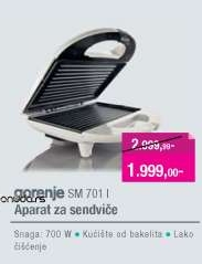 Toster aparat za sendviče Gorenje SM701 I, Gorenje