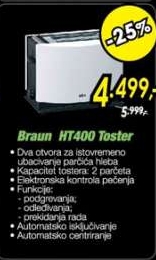 Braun toster HT400, Braun