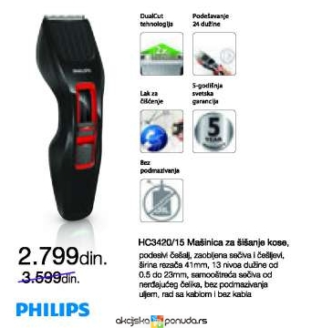 Mašinica za šišanje kose Philips HC3420/15, Philips