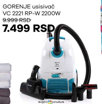 Usisivač Gorenje VC2221, Gorenje