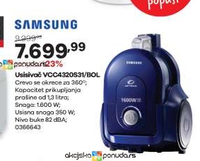 Usisivač Samsung, VCC4320S31/BOL, Samsung