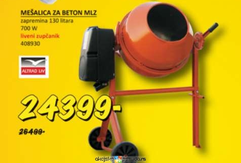 Mešalica za beton MLZ, 130l,