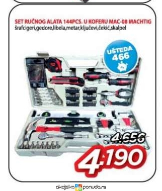 Set ručnog alata Machtig, MAC-08, 144 kom, Machtig alati