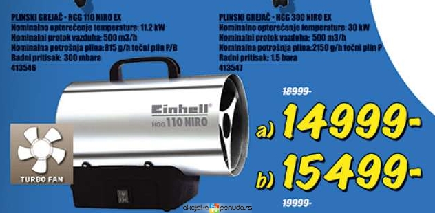 Plinski grejač Einhell HGS110 Nitro EX, Einhell