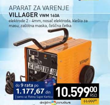 Aparat za varenje Villager VWM160A, Villager