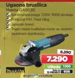 Ugaona brusilica Makita GA5030, Makita