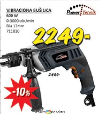 Power Tools, Vibraciona bušilica 600W, Power Tools